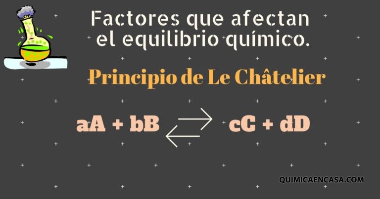 Factores que afectan el equilibrio químico. - Química en casa.com Factores que afectan el equilibrio químico. - Química en casa.com